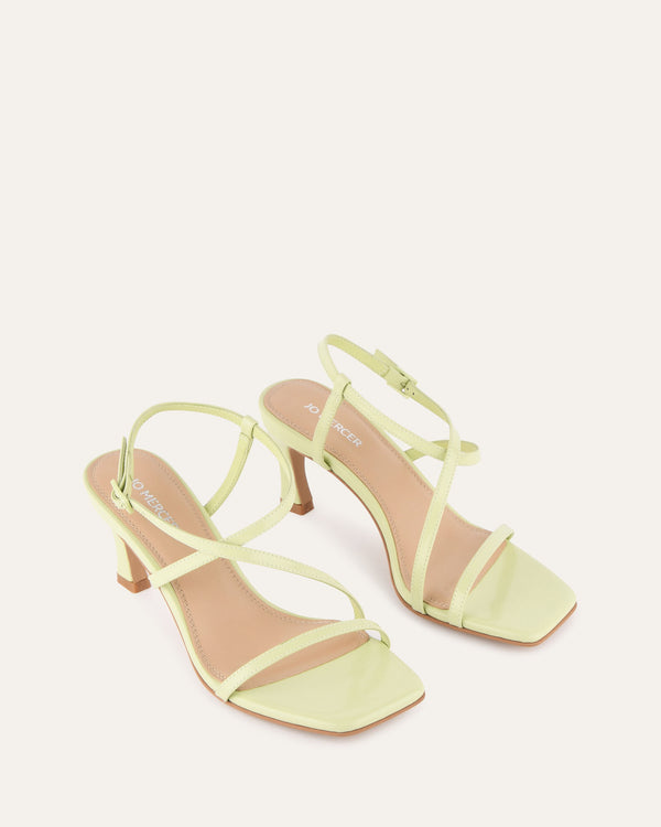 JOCKEY HIGH HEEL SANDALS HONEYDEW GREEN LEATHER - Jo Mercer Northern ...