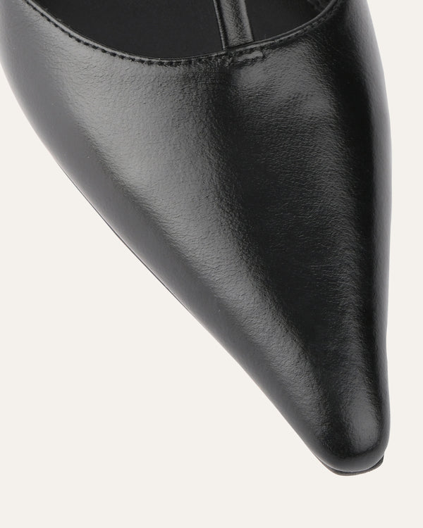 YULA MID HEELS BLACK LEATHER - Jo Mercer Northern Hemisphere